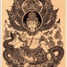 Thai Traditional Art of Jatukham Rammathep Printing on Sepia Paper - Etsy