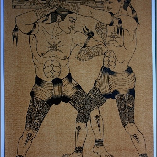 Thai Traditional Art of Naga by Printing on Sepia Paper | Etsy