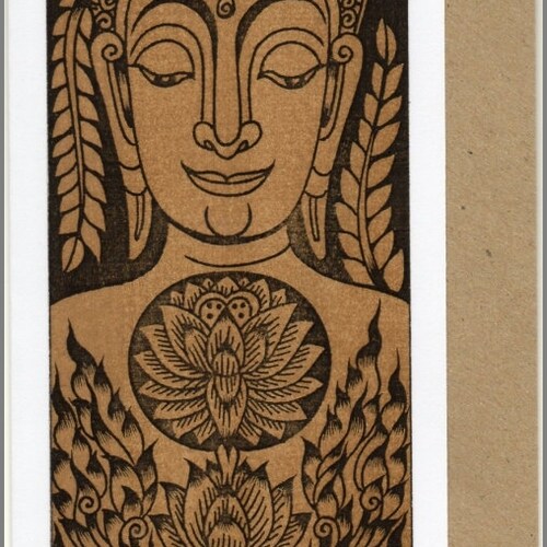 Thai Traditional Art of Buddha by Printing on Sepia Paper - Etsy