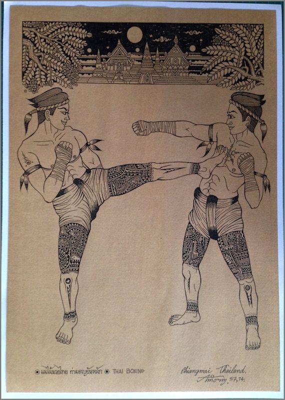 Thai Traditional Art of Thai Boxing by Mon Lean Main - Etsy