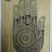 Thai Traditional Art of Hand of the Buddha by Printing on Sepia Paper ...