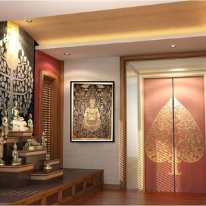 Thai Traditional Art of Deity by Silkscreen Printing on Sepia Paper. - Etsy