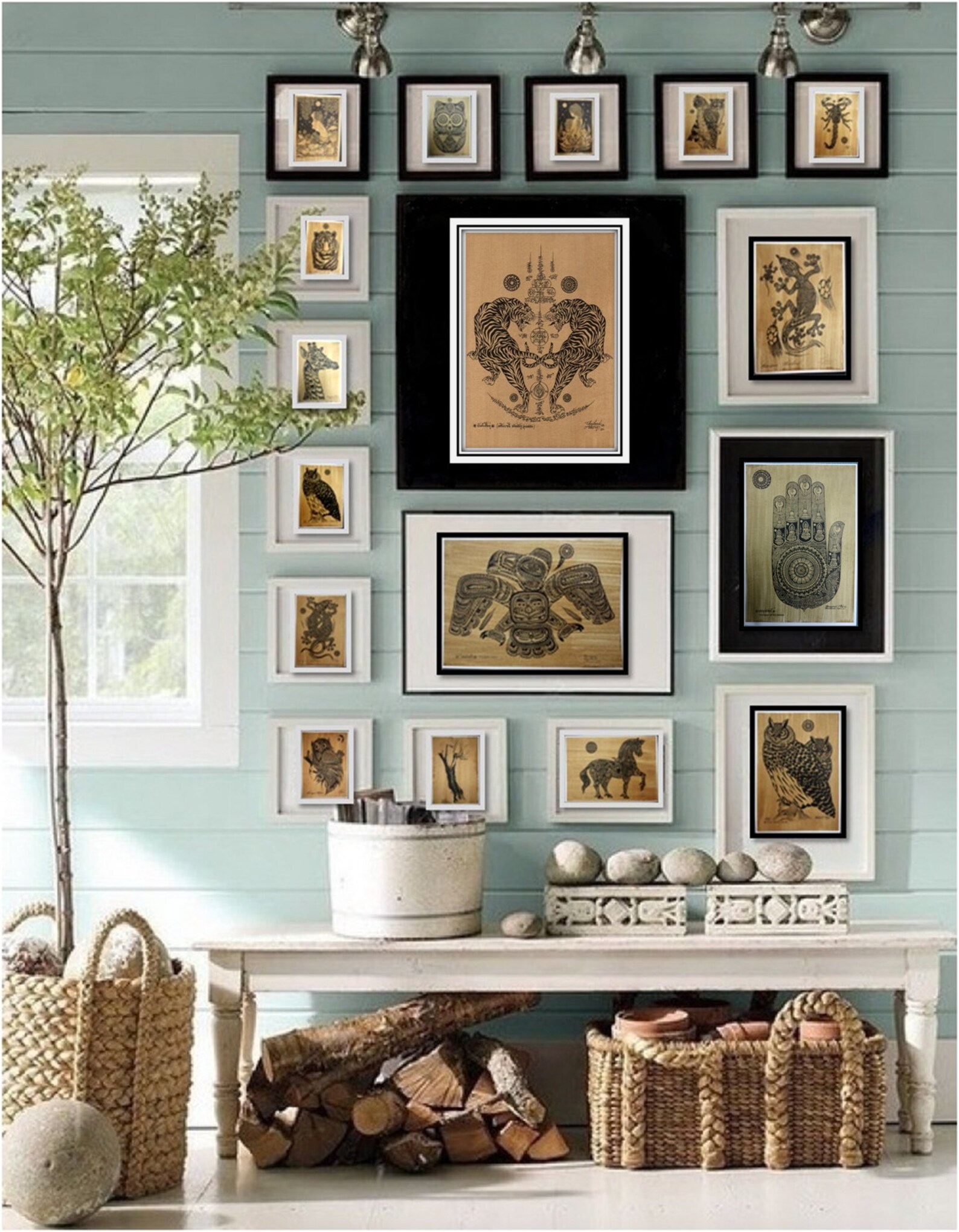 Thai Traditional Art of Talisman Tiger Leap tiger Pairs by | Etsy