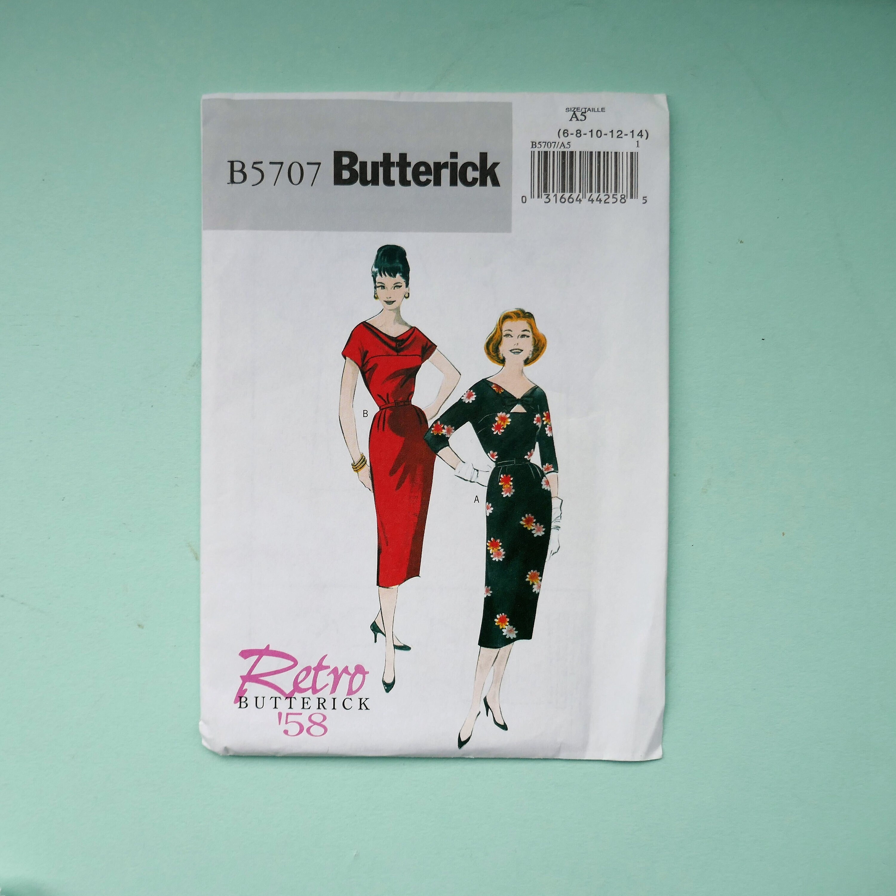 UNCUT BUTTERICK Retro Sewing Pattern 5707 // 1958 Misses - Etsy