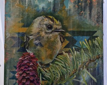 Goldcrest Digital Drawing for Charity - Etsy