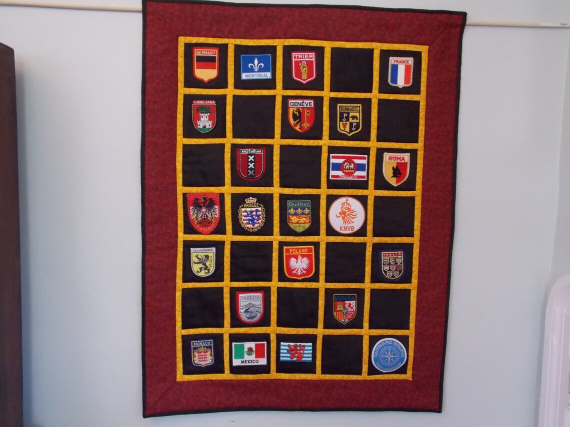 A Great Way to Display Badges-custom Wall Quilt - Etsy