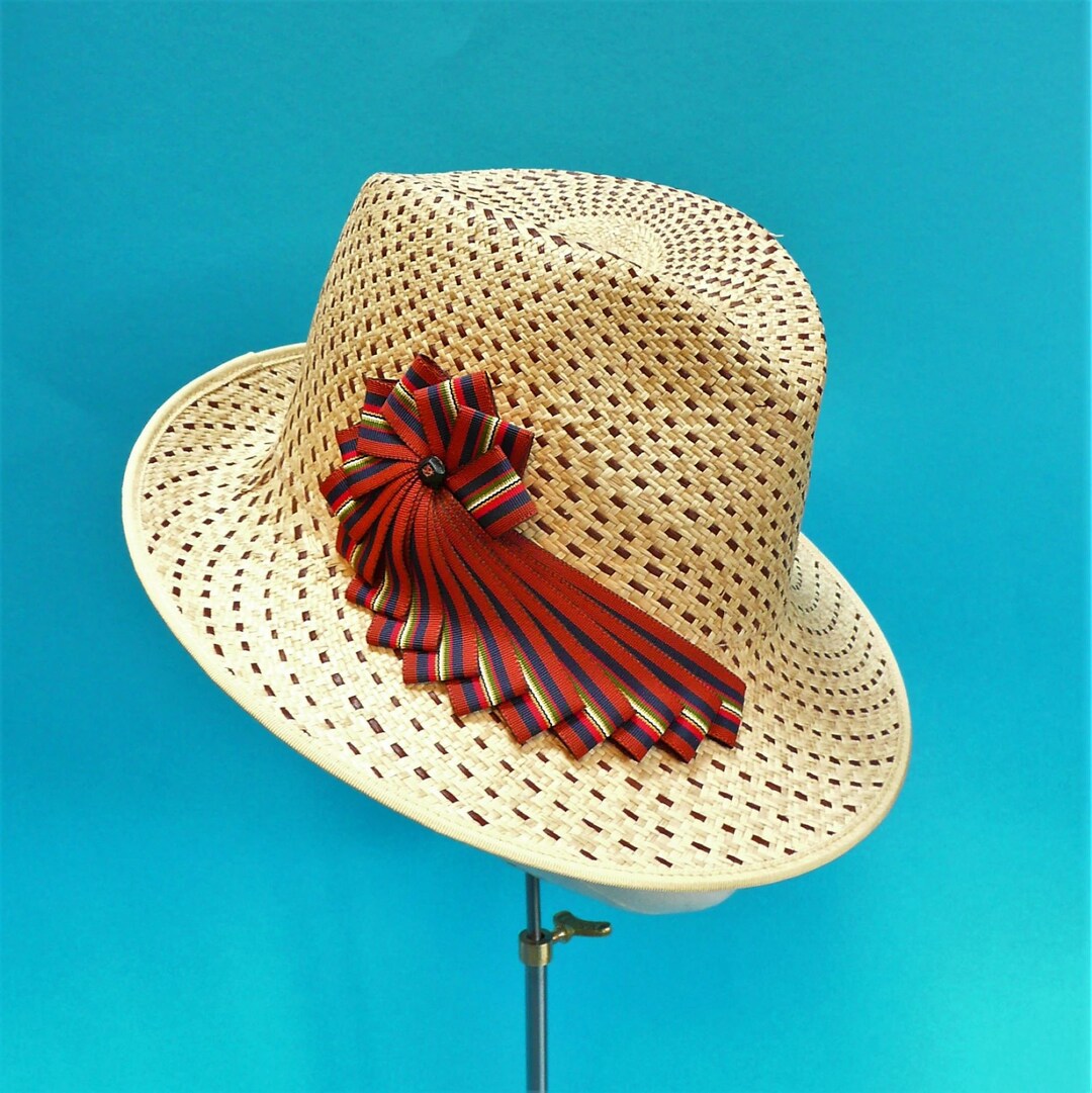 SALE Handmade Ladies Everyday Summer Fedora // Natural Straw - Etsy
