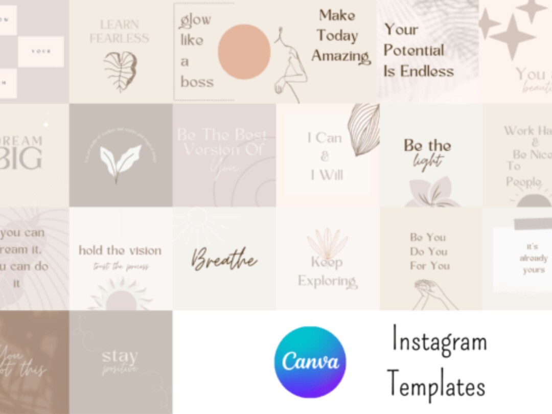 Instagram Motivational Quote Templates Canva, Canva Affirmation Posts ...