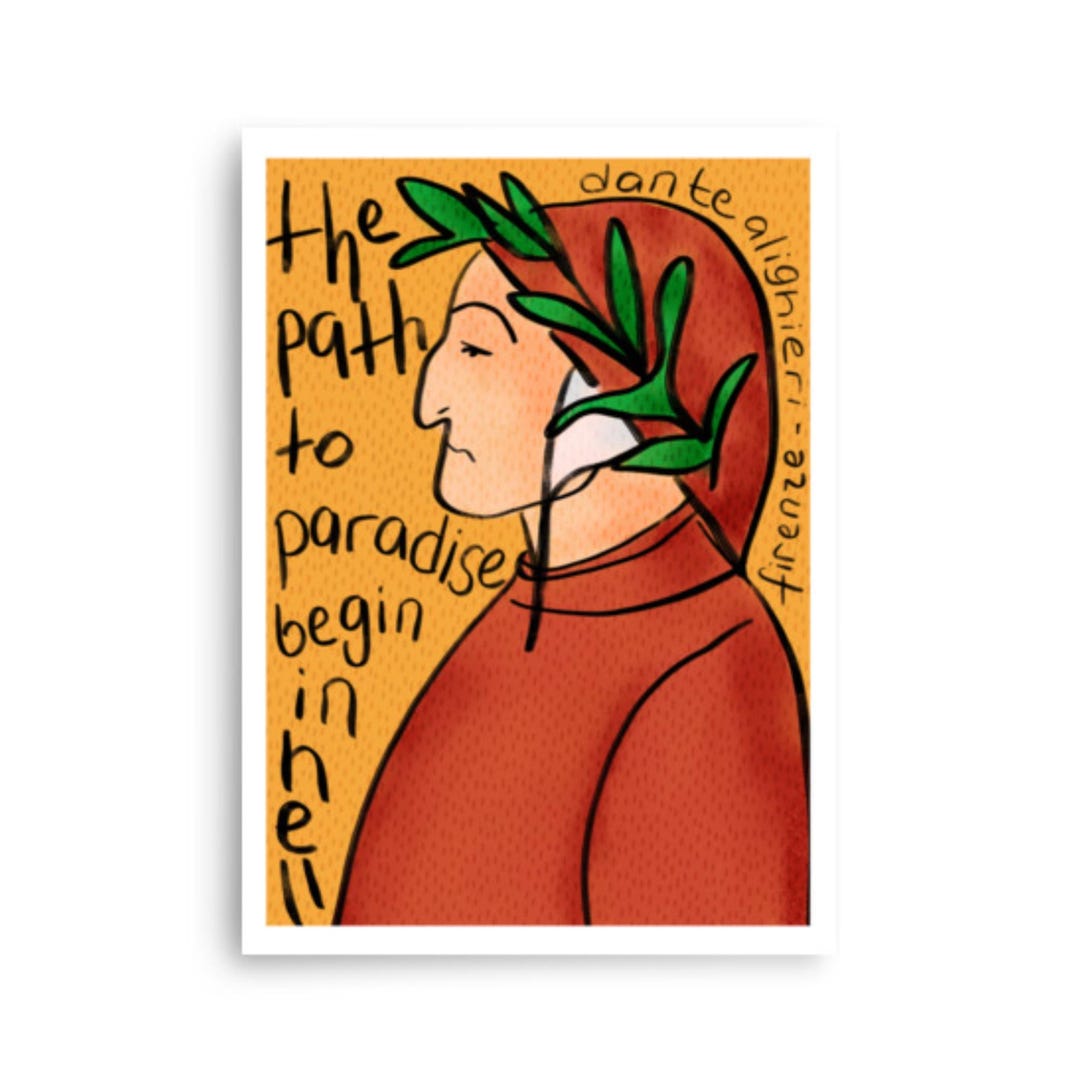 Dante Alighieri Poster, Dante Poster, Dante Illustration, Dante Print ...