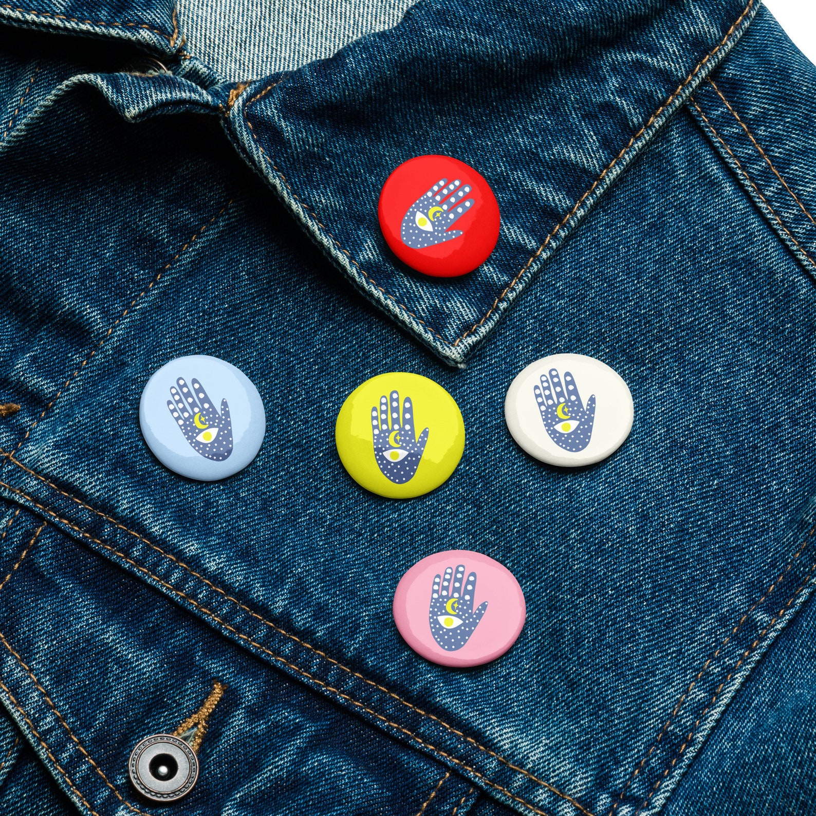 Bad Eyes Protection Pins, Hand of Fatima Pin, Nazar Amulet Pin, Nazar ...