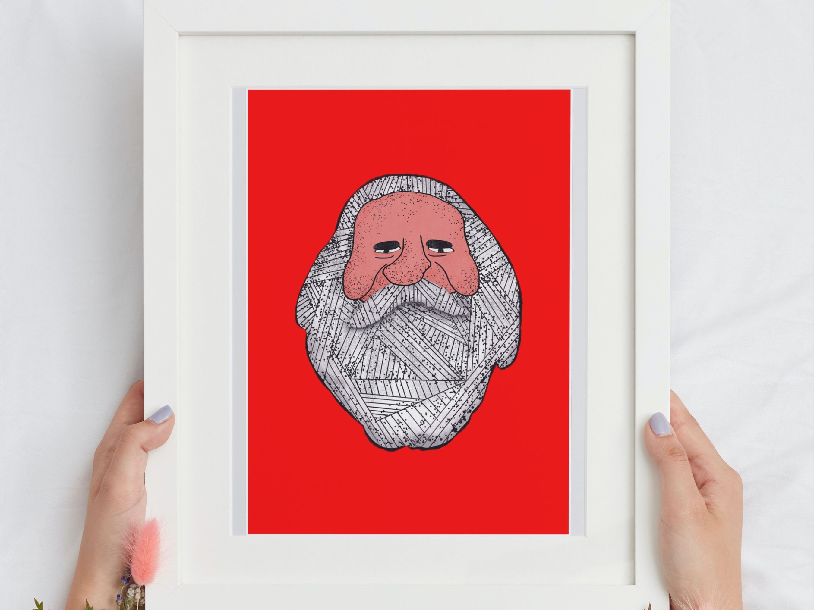 Illustrated Karl Marx Printable Art Karl Marx Wall Art Karl - Etsy