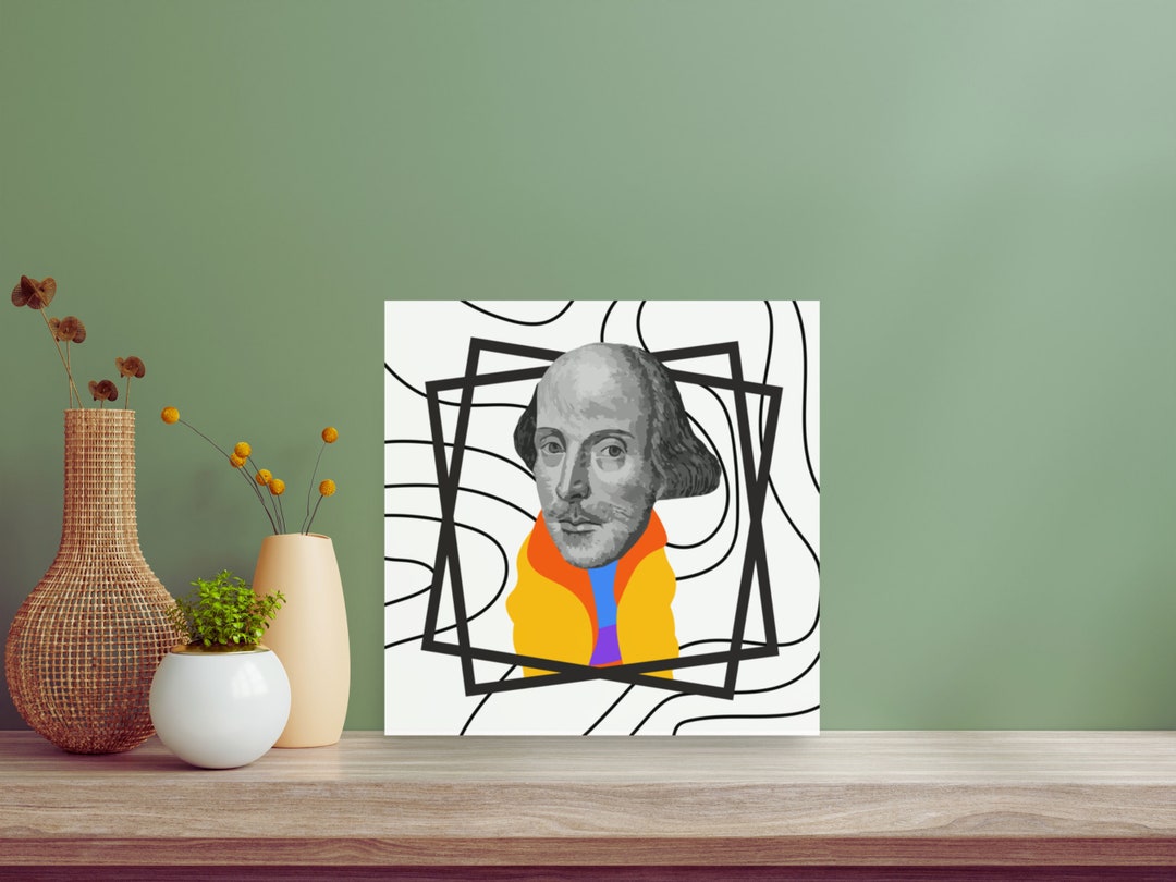 Funny Shakespeare Poster, Shakespeare Illustration Wall Art, William ...