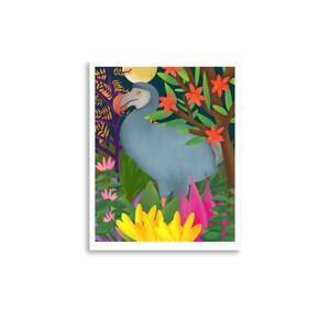 Dodo Bird Illustration in Rousseau Style Poster, Rousseau-inspired Dodo ...