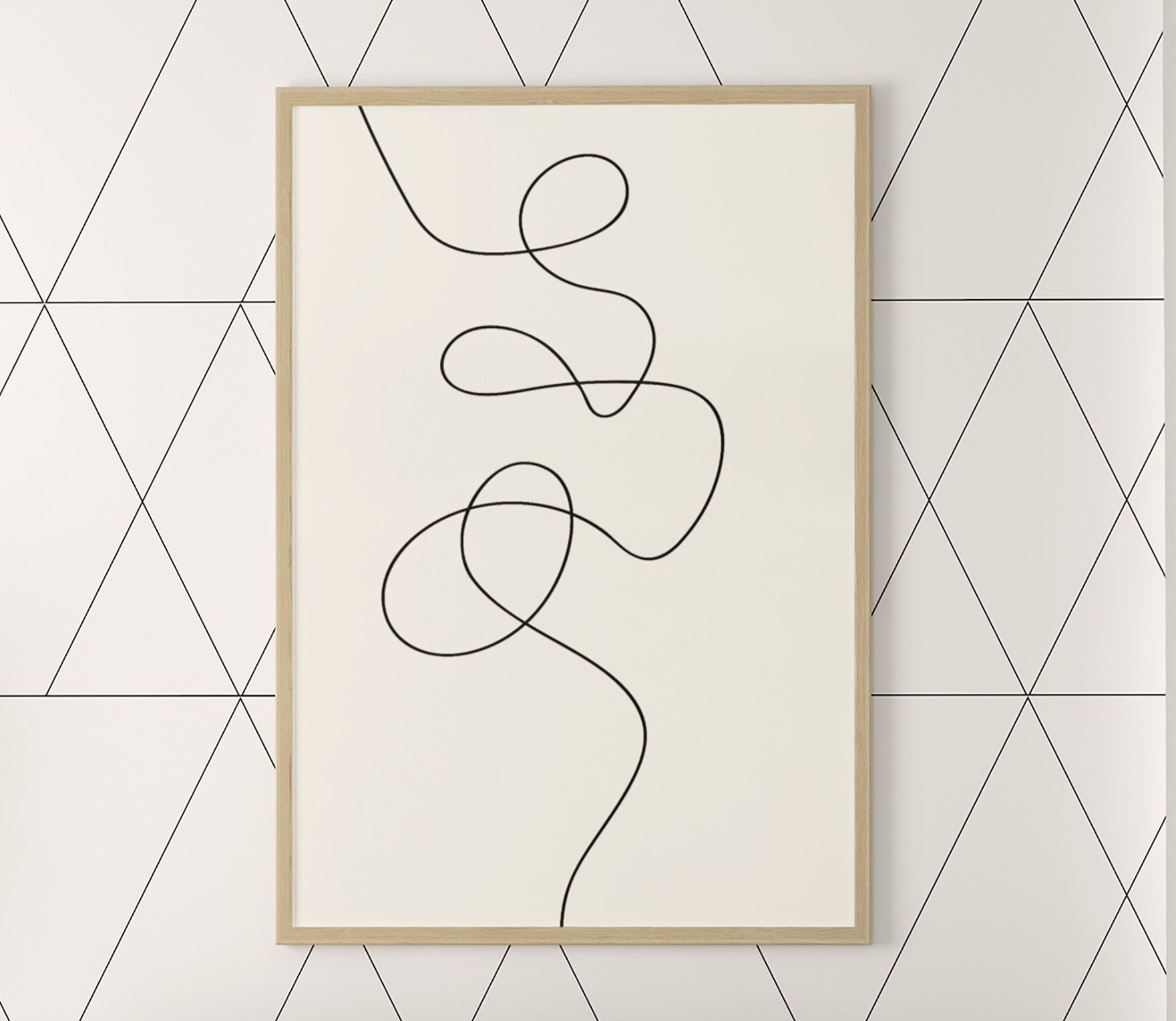 One Line Drawing, Abstract Line Art Print, One Line Art, Downloadable ...