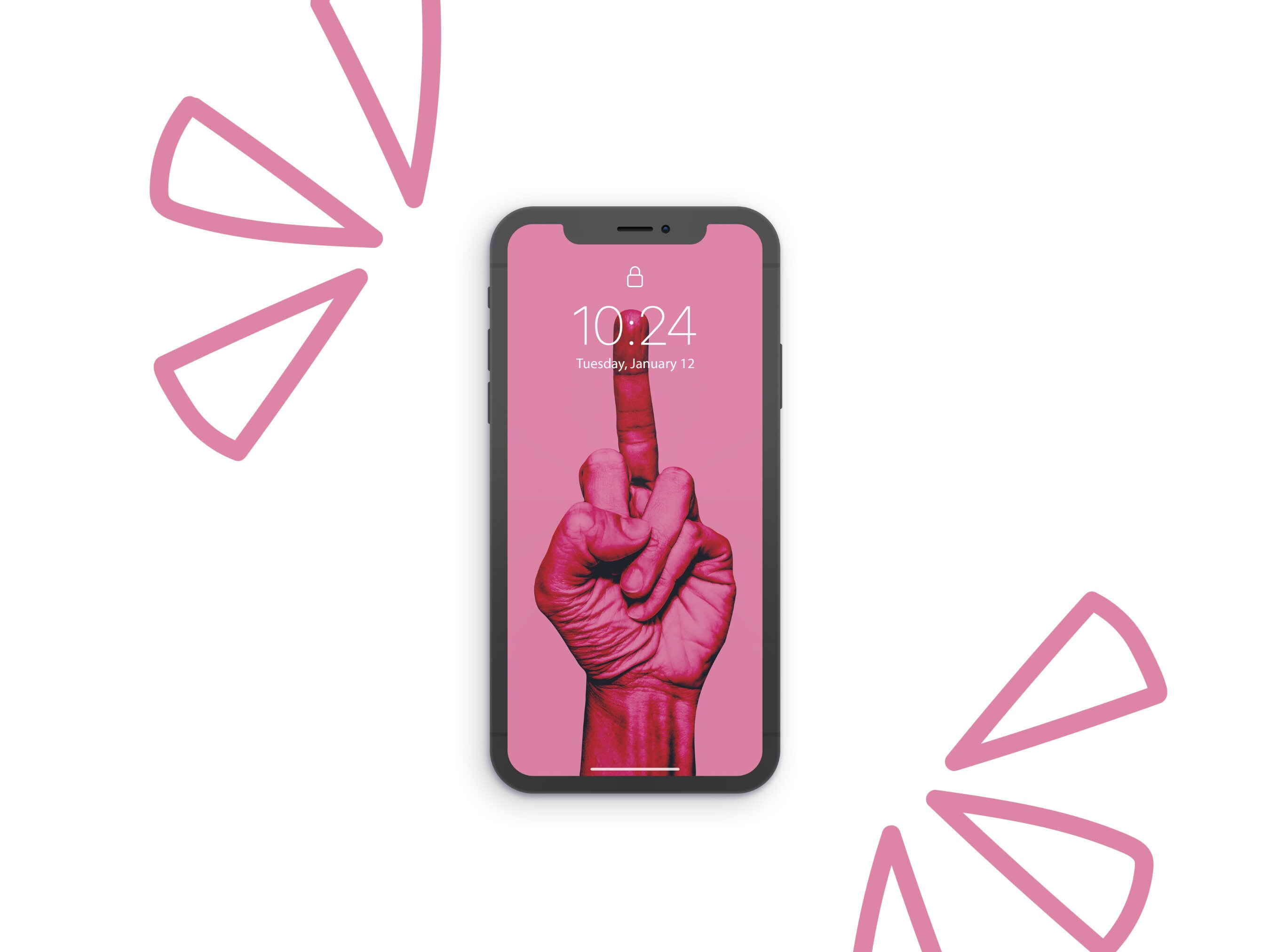 Middle Finger Phone Wallpaper Offensive Wallpaper Middle - Etsy