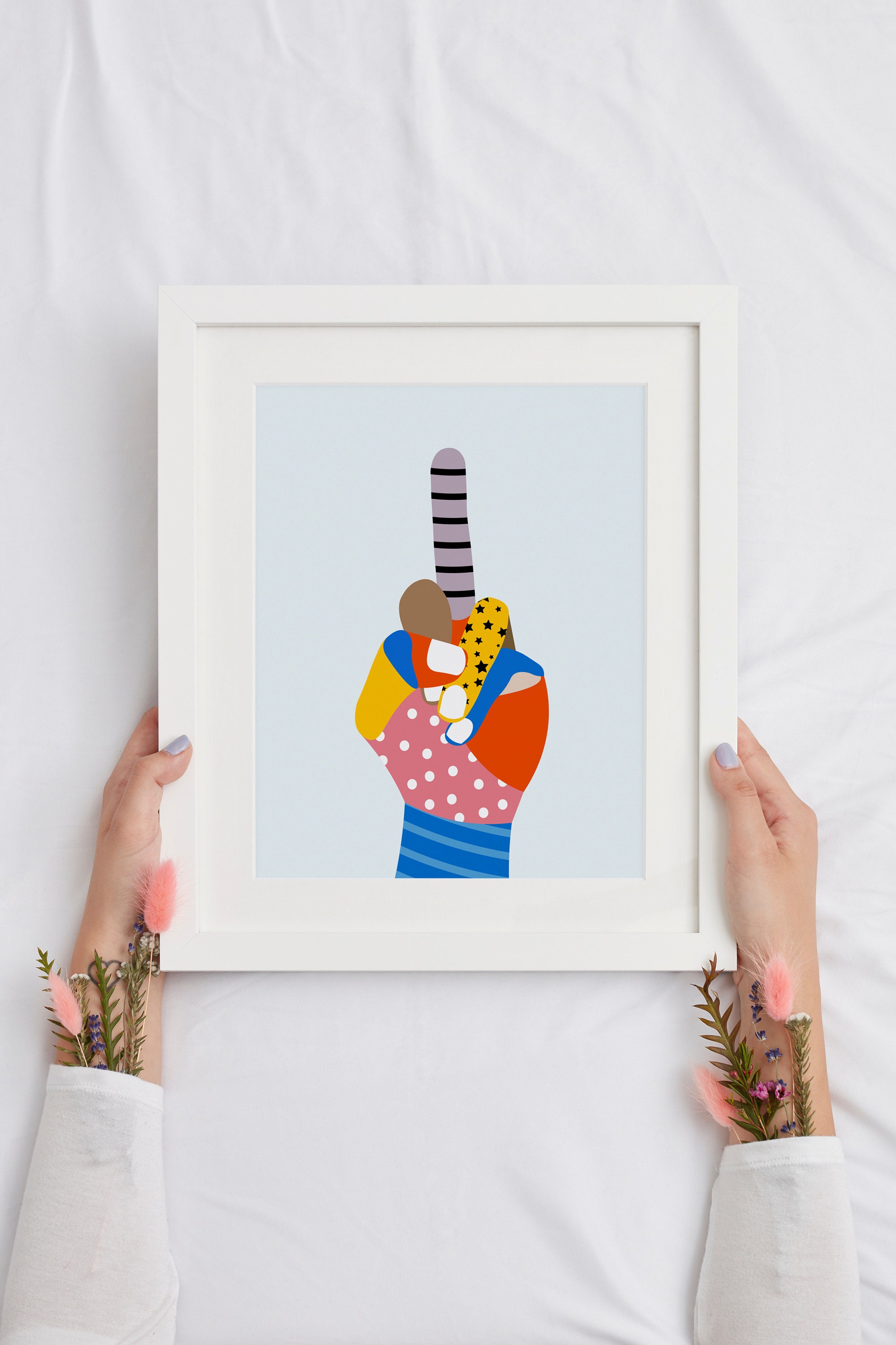 Middle Finger Printable Wall Art – Flipping the Bird Funny Digital ...