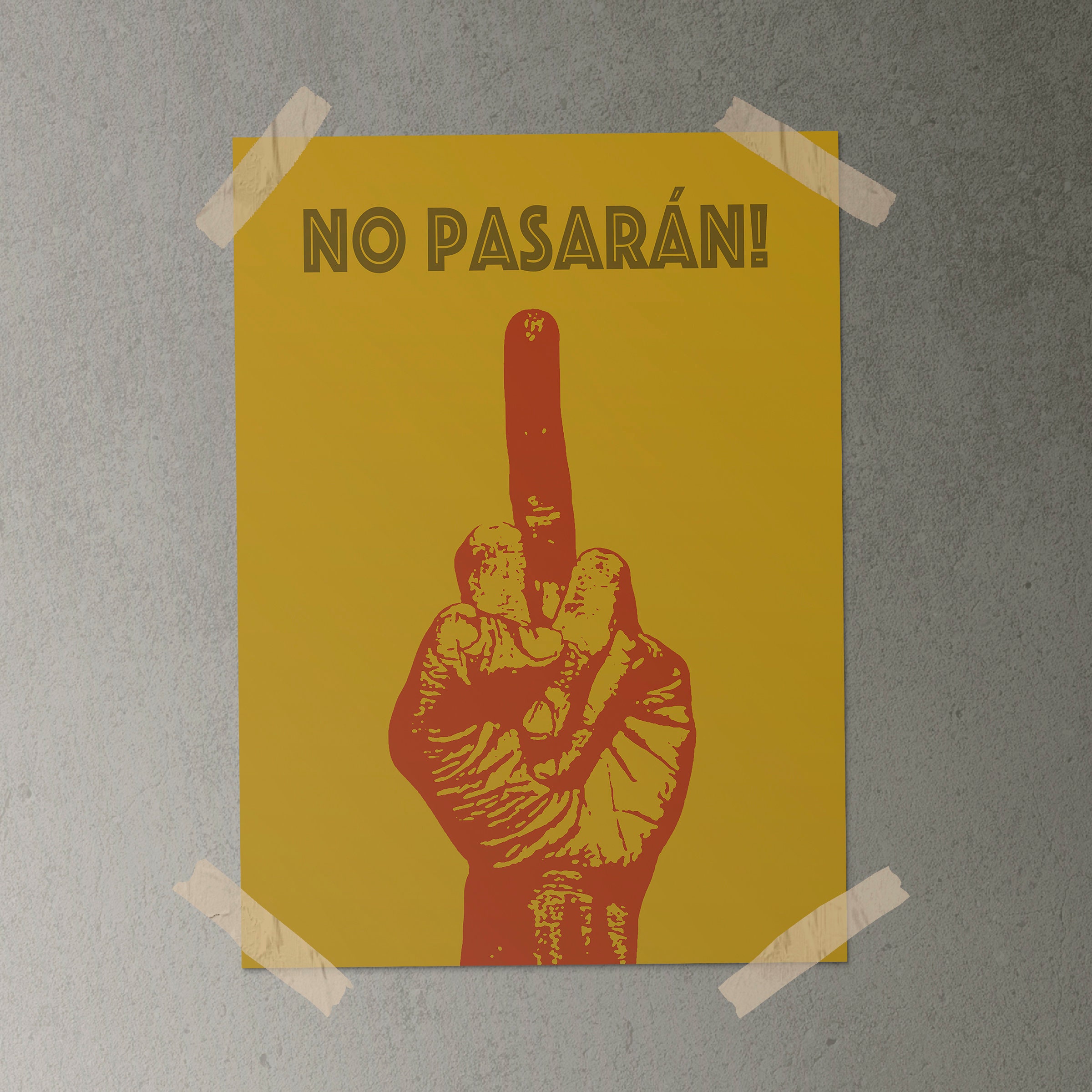 No Pasaran Art No Pasaran Poster Anti-fascist Poster Middle - Etsy