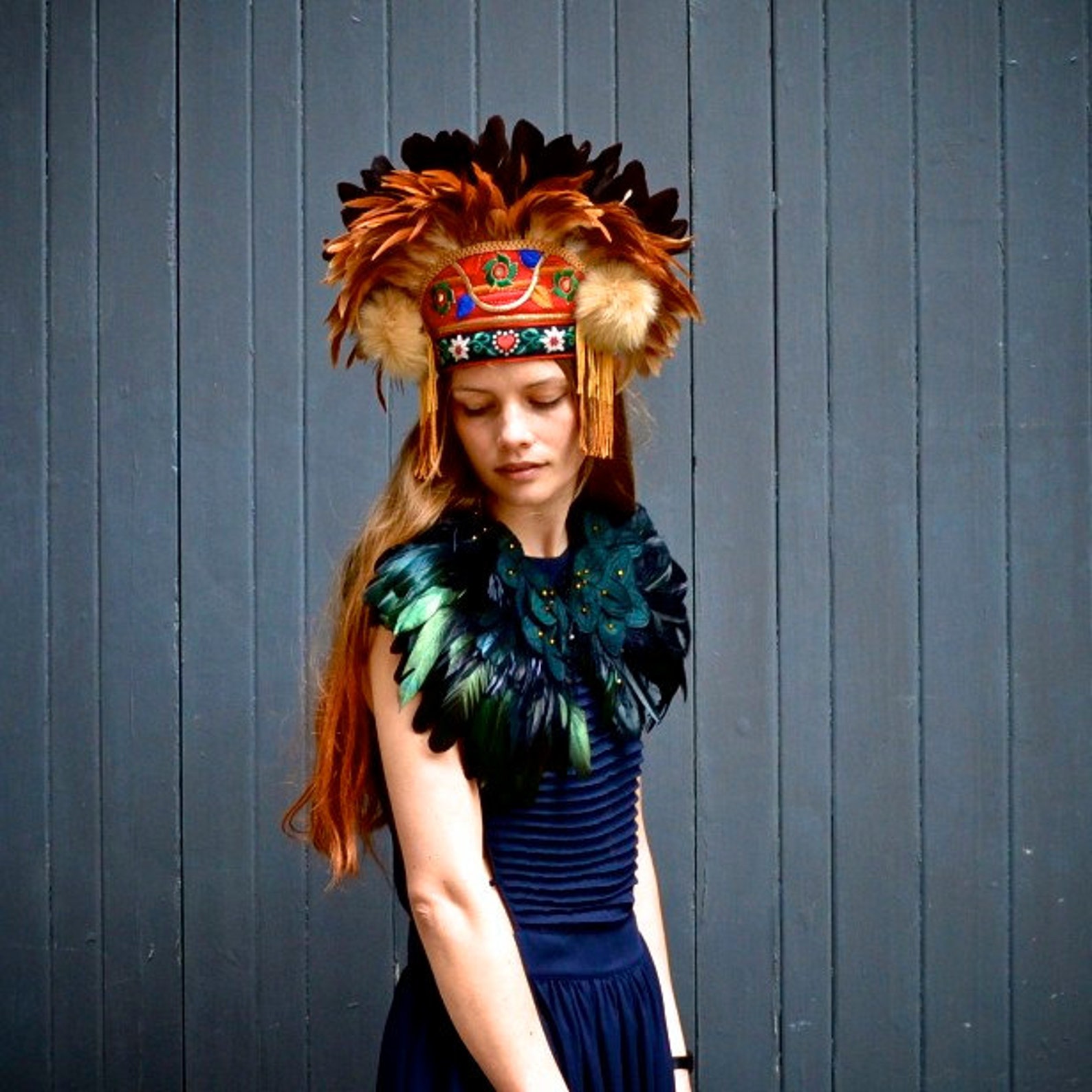 Midnight Feather Collar - Etsy Sweden