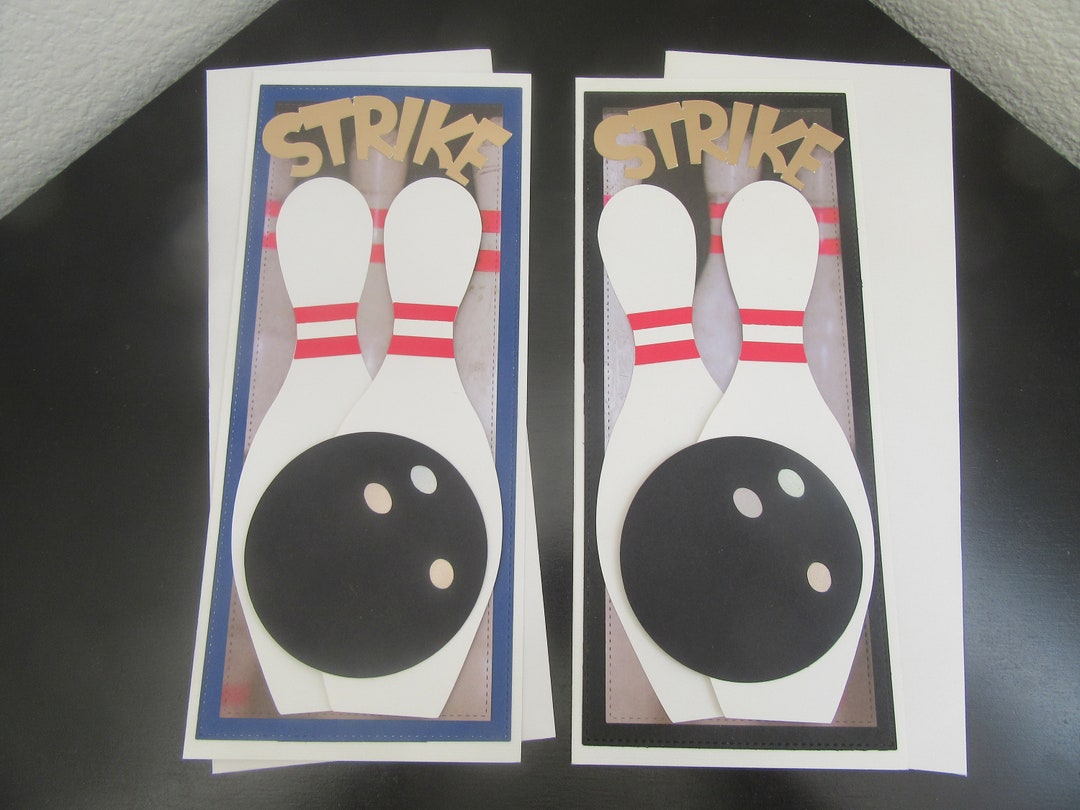 Bowling Card Bowling Theme Cards Bowling Cards Bowling Strike Card ...