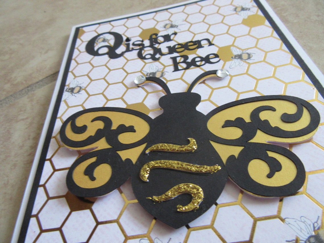Queen Bee Greeting Card Queen Bee Card Queen Bee Bee Card - Etsy