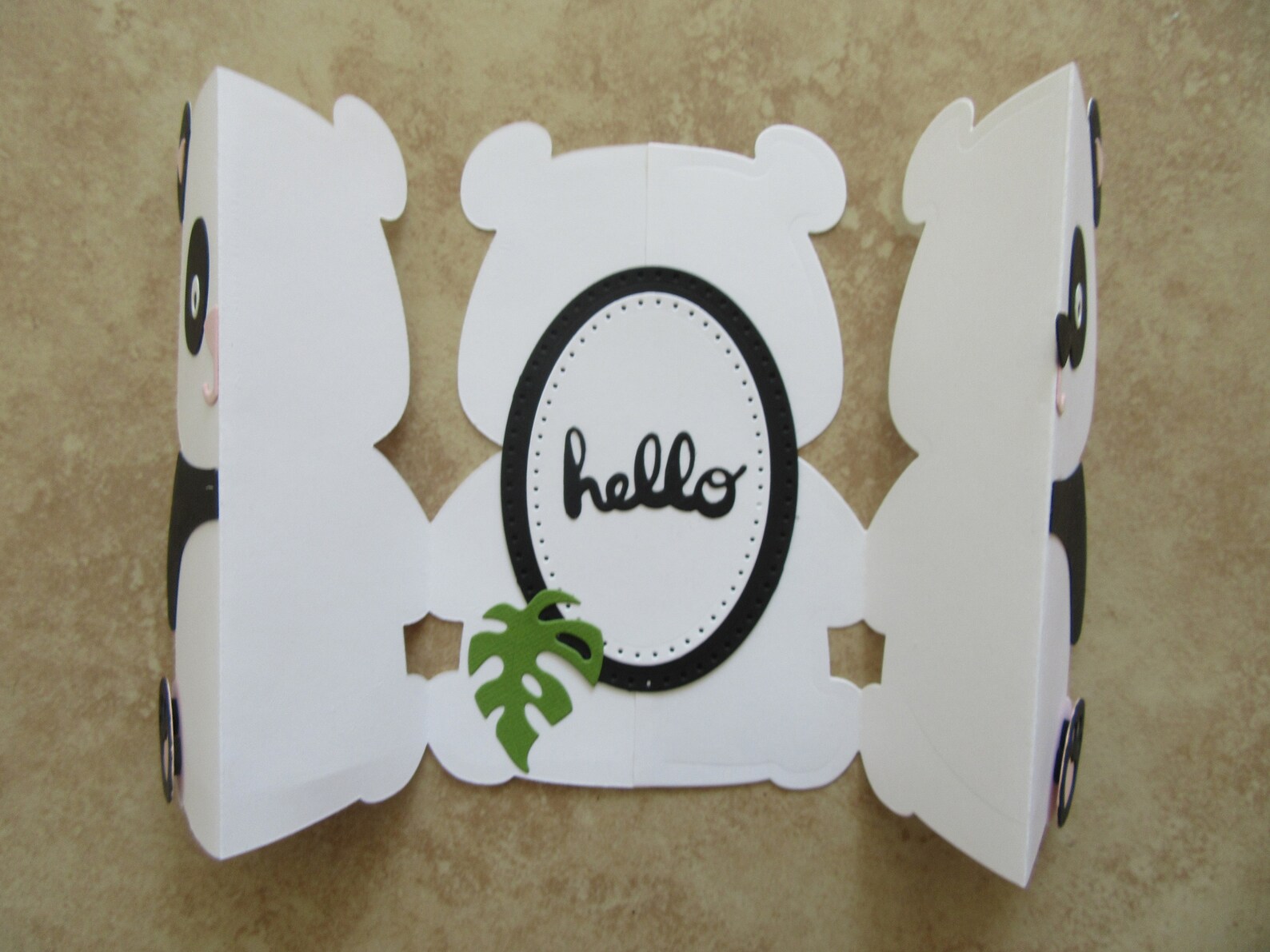 Panda Bear Hugs Card: Handmade Gatefold Card - Etsy