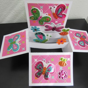 Butterfly Box Card Butterfly Cards Box Card With Butterflies Butterfly ...