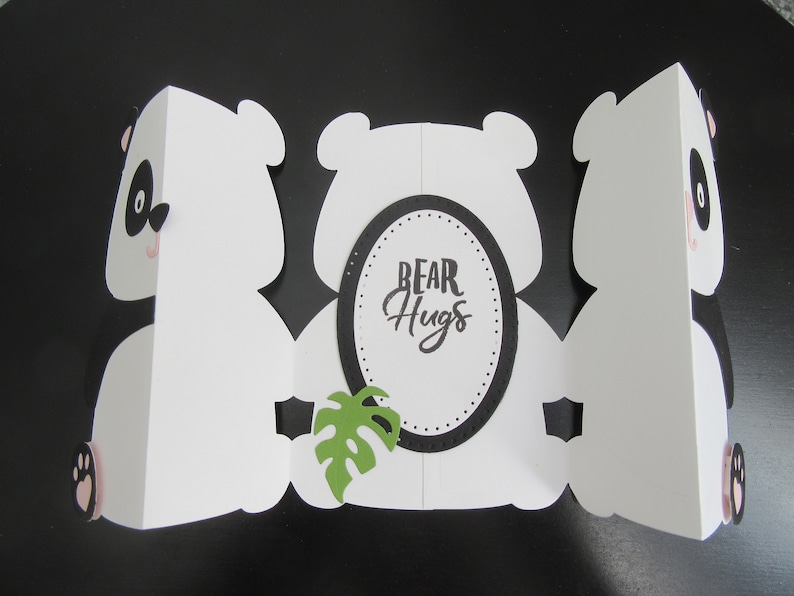 Panda Bear Card Panda bear Hugs Card Panda - Etsy