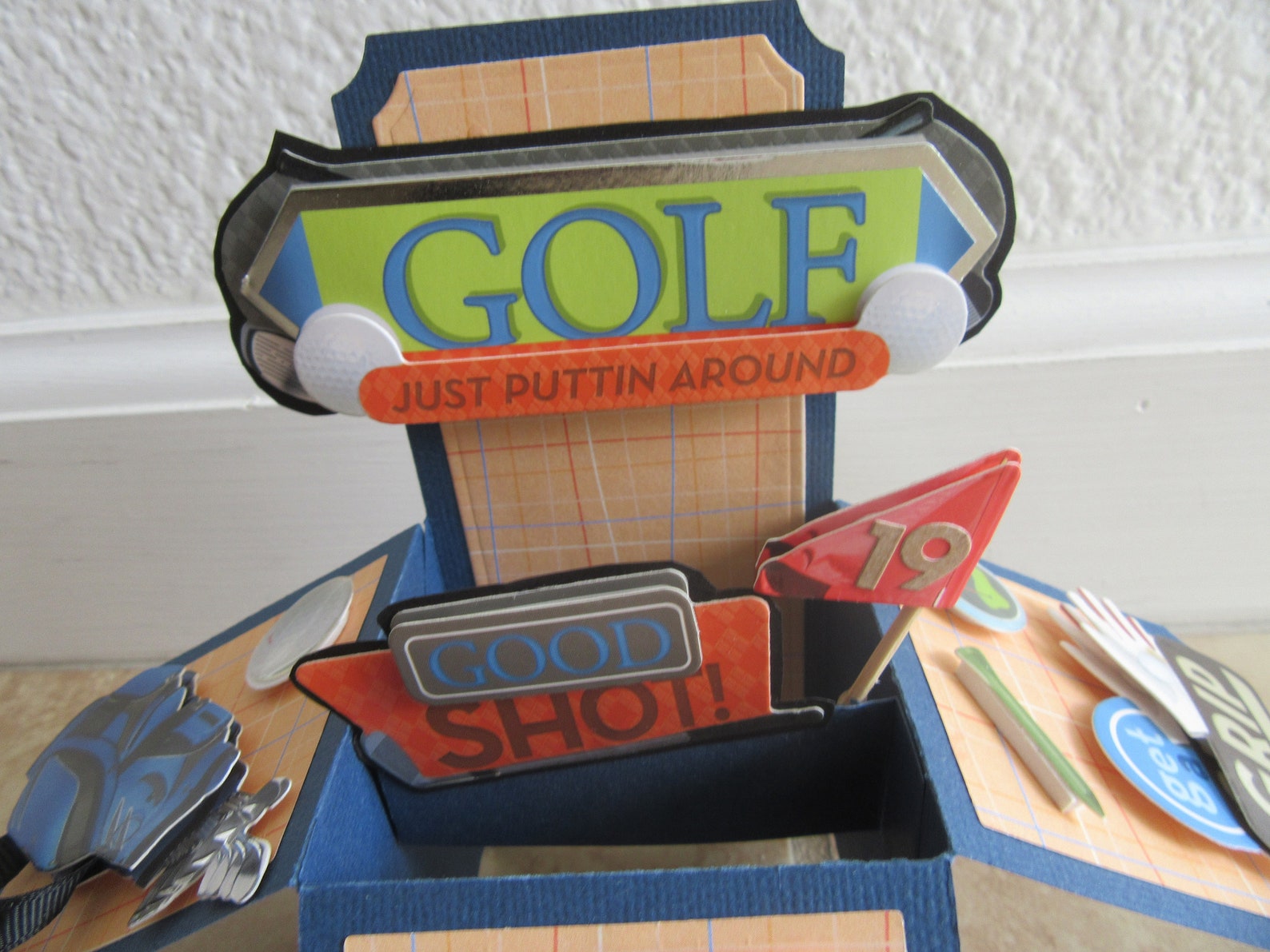 Golf Card Golf Box Card Golf Card for Golfer Unique Golf | Etsy