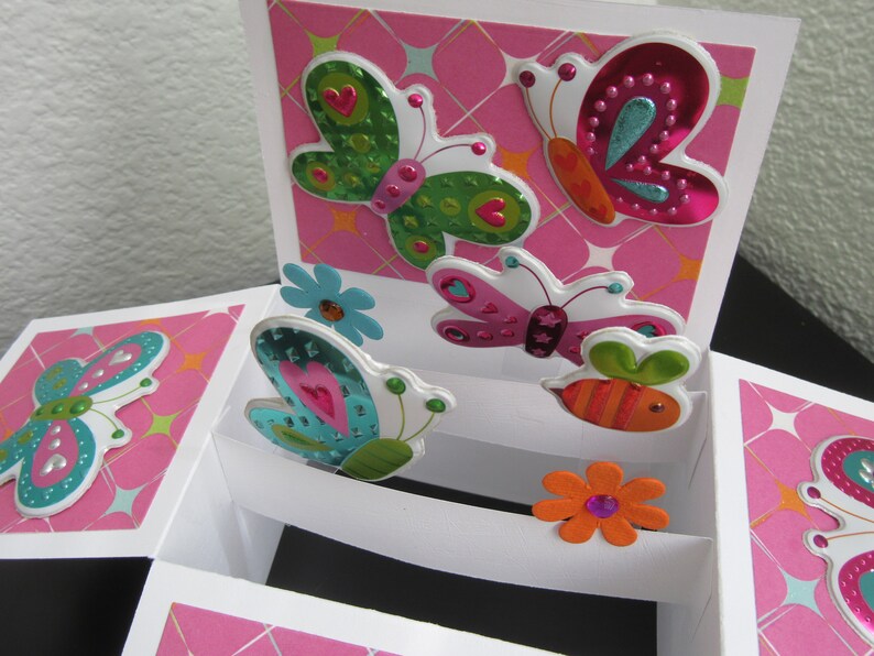 Butterfly Box Card Butterfly Cards Box Card With - Etsy