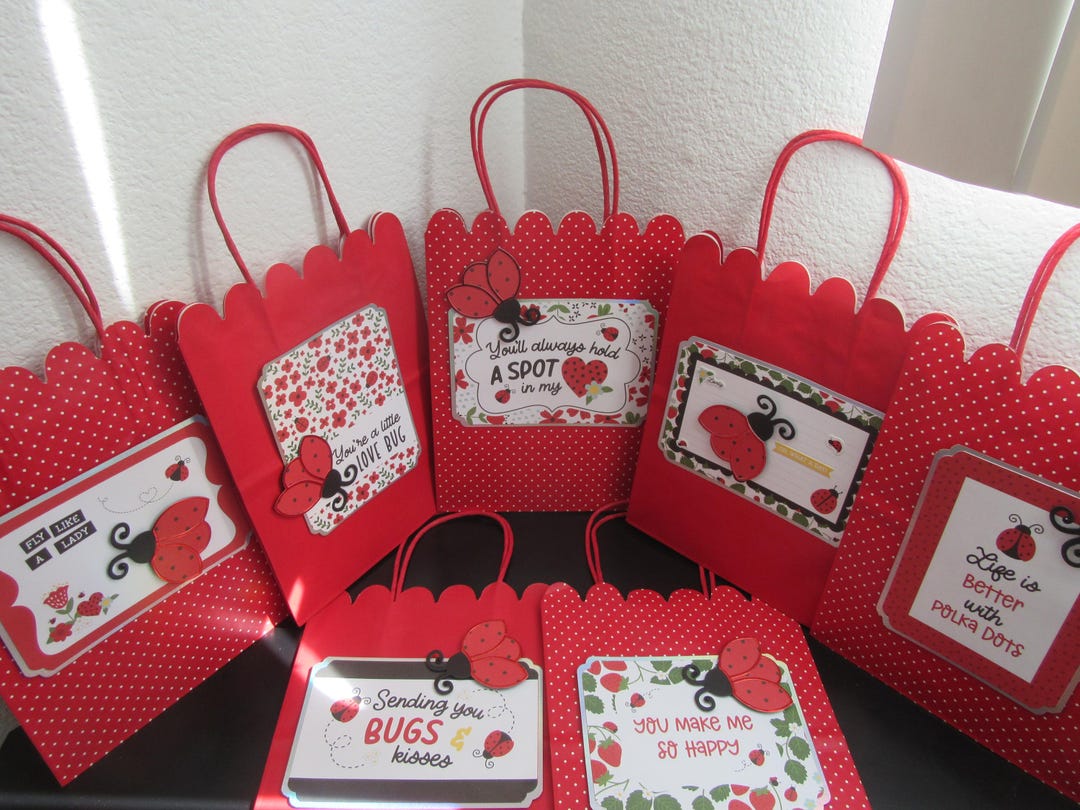 Unique Ladybug 10 PC Gift Bags* Ladybug Bags for a Party or Baby Shower ...
