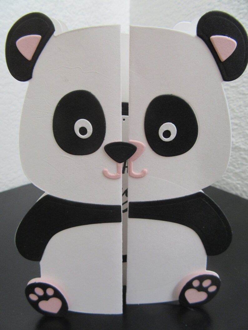 Panda Bear Hugs Card: Handmade Gatefold Card - Etsy