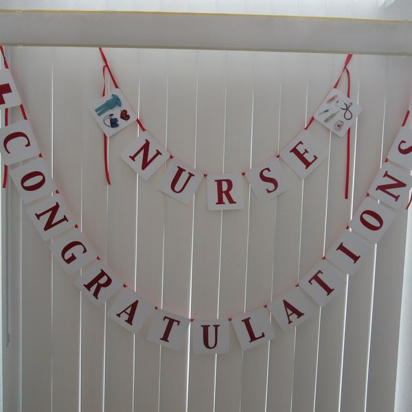 Congratulations Nurse Banner - Etsy