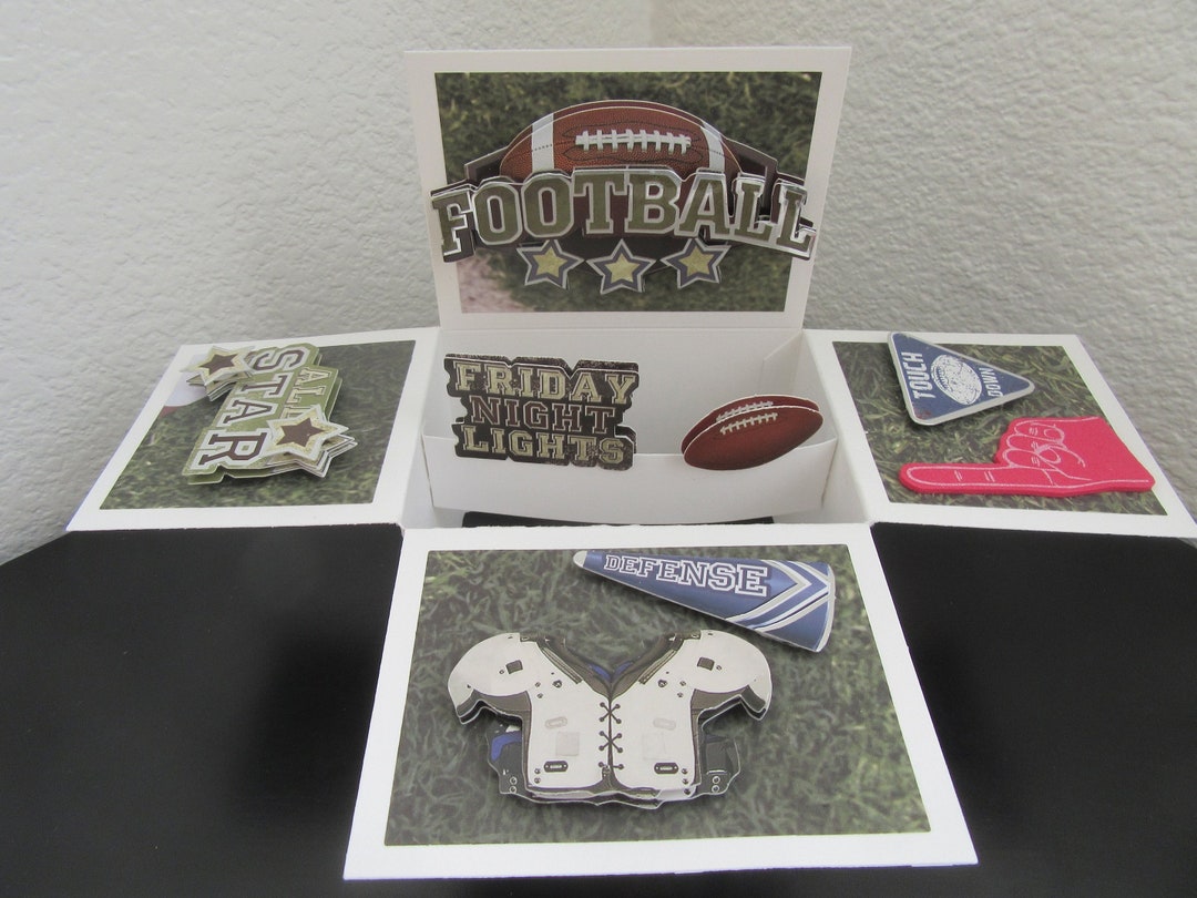 Football Pop-up Card Football Fan Card Box Cards Football Player Card ...