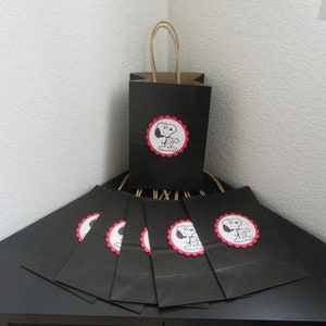 6PC Snoopy Inspired Party Bags Snoopy Party Snoopy Decorations Snoopy ...