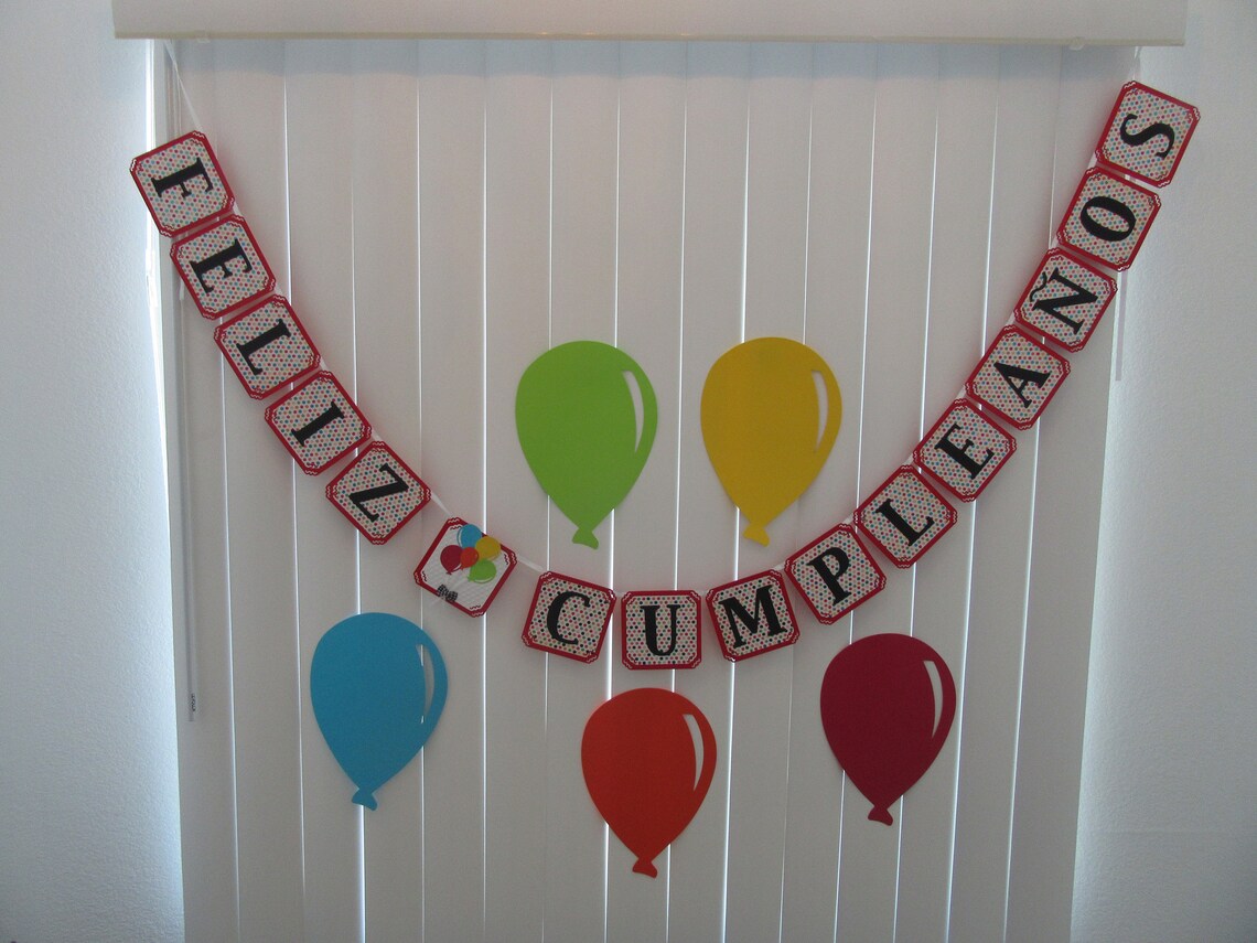 7PC Birthday Banner Feliz Cumpleanos Party Set Spanish - Etsy