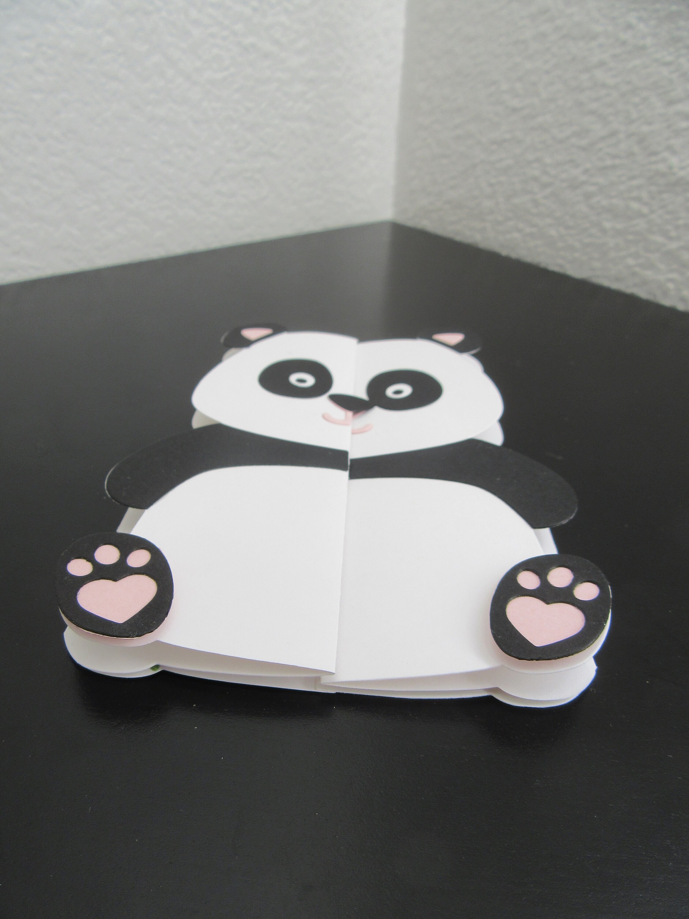 Panda Bear Hugs Card: Handmade Gatefold Card - Etsy