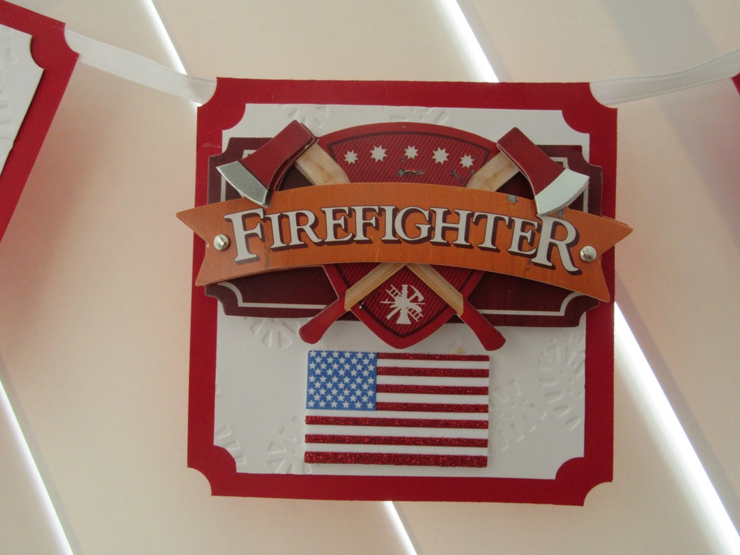 Happy Birthday Firefighter Banner* Happy Birthday Banner* Firefighter ...