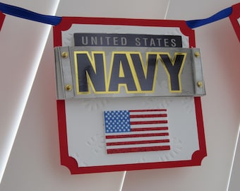 Navy Military Banner Welcome Home Nautical Banner Decoration - Etsy