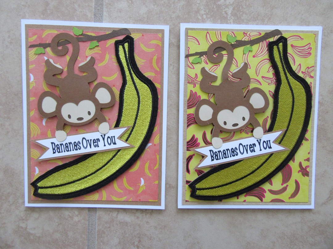 Anniversary Day Cards* Banana Card* Monkey Cards* Bananas Over You Card ...