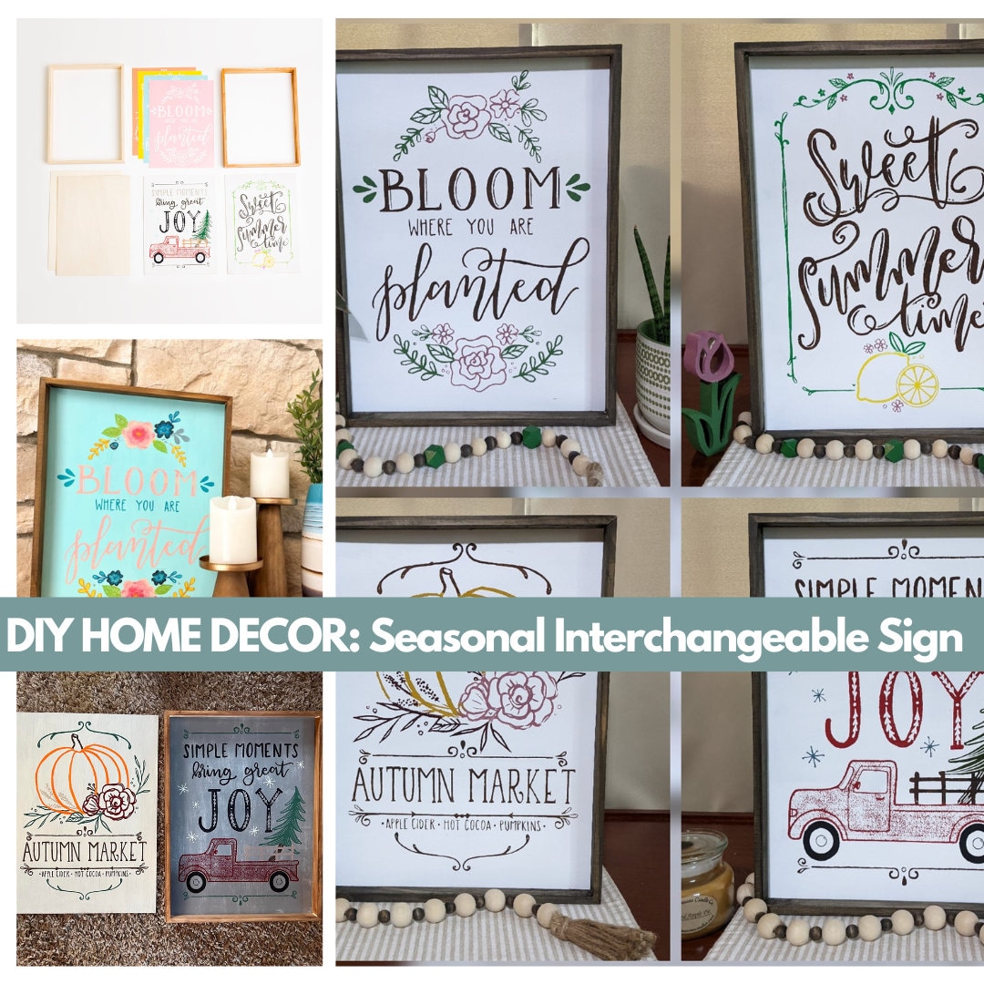 Seasons Come & Go Interchangeable Seasonal Sign W/ Mesh Stencils - Etsy