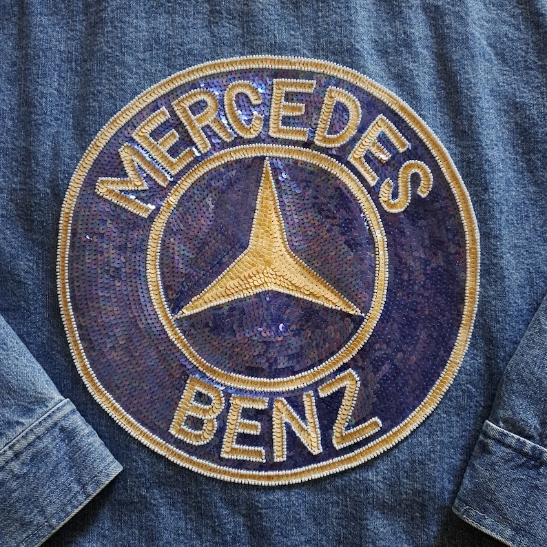 Vintage "gotcha Covered" Mercedes-benz Denim Jean Jacket - 90's - Etsy
