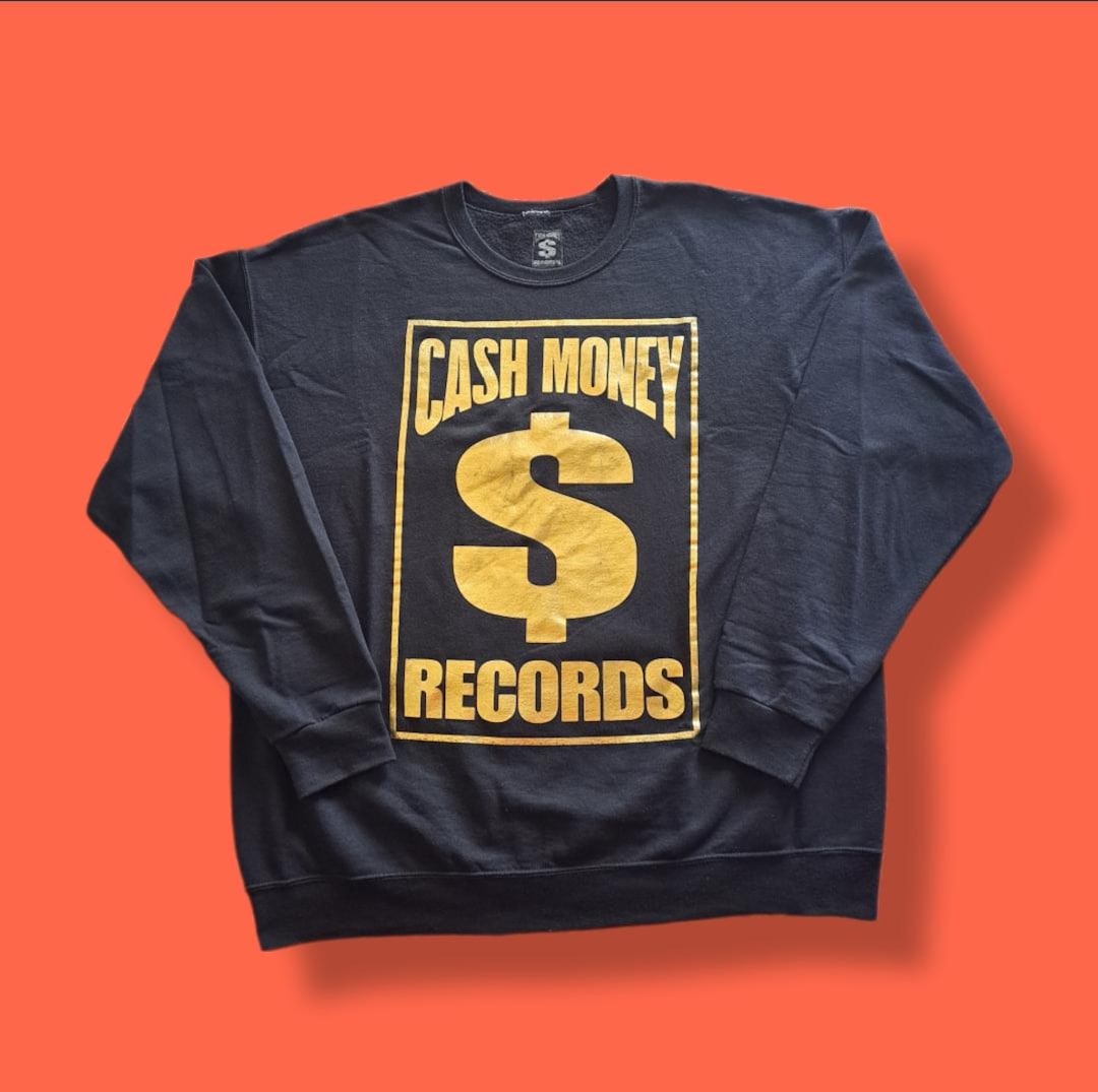 Modern "cash Money Records" Gold Letters Logo Sweatshirt - Etsy