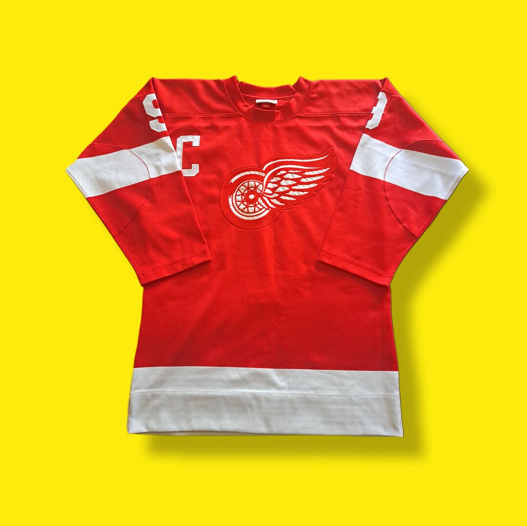 Retro "gordie Howe" Number 9 Detroit Red Wings Throwback Hockey Jersey ...