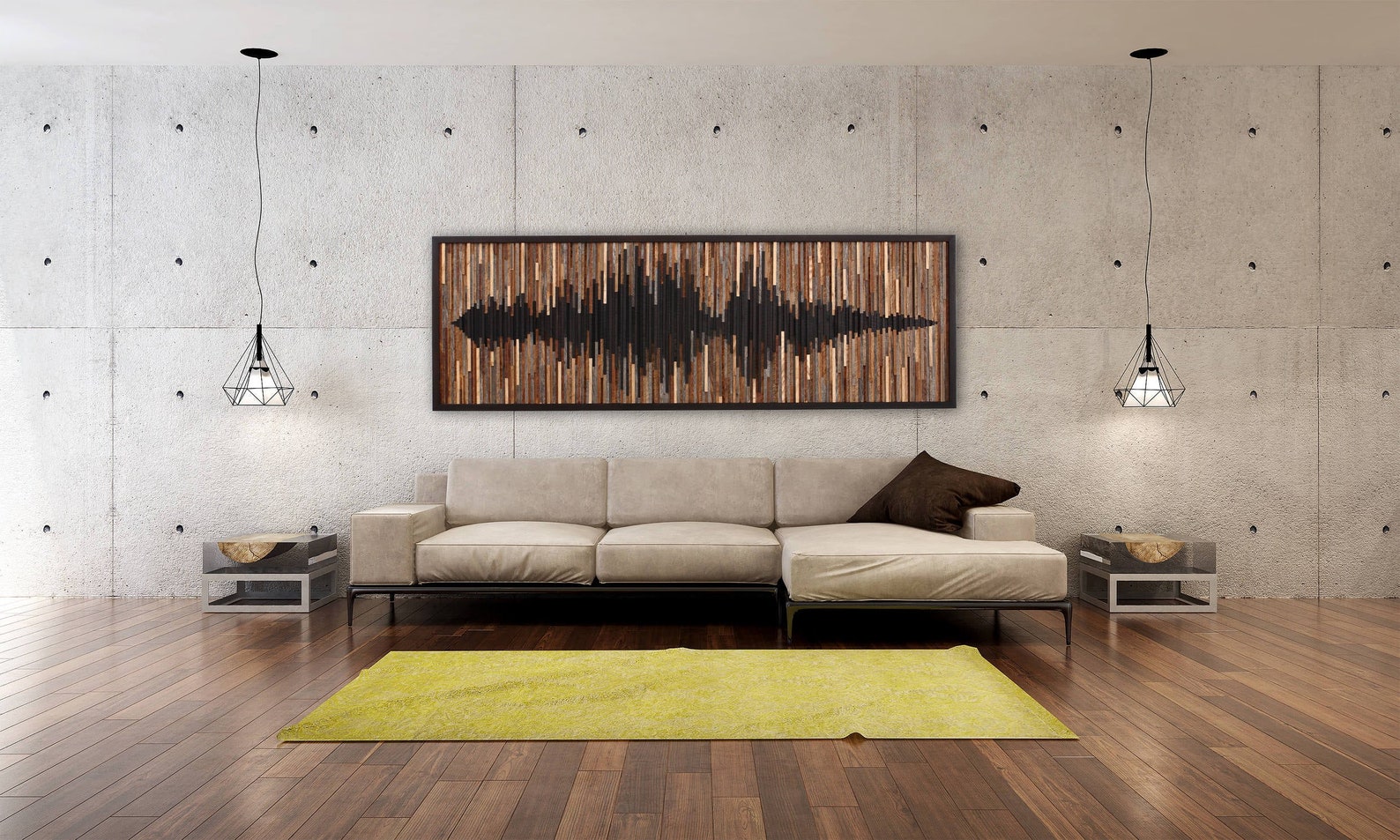 Soundwave Wood Sculpture Abstract Sound Wave Wall Art - Etsy