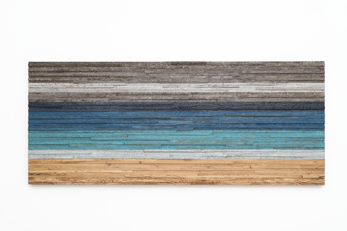 Reflection Beach Set of 2 Reclaimed Wood Wall Arts Wood Wall | Etsy