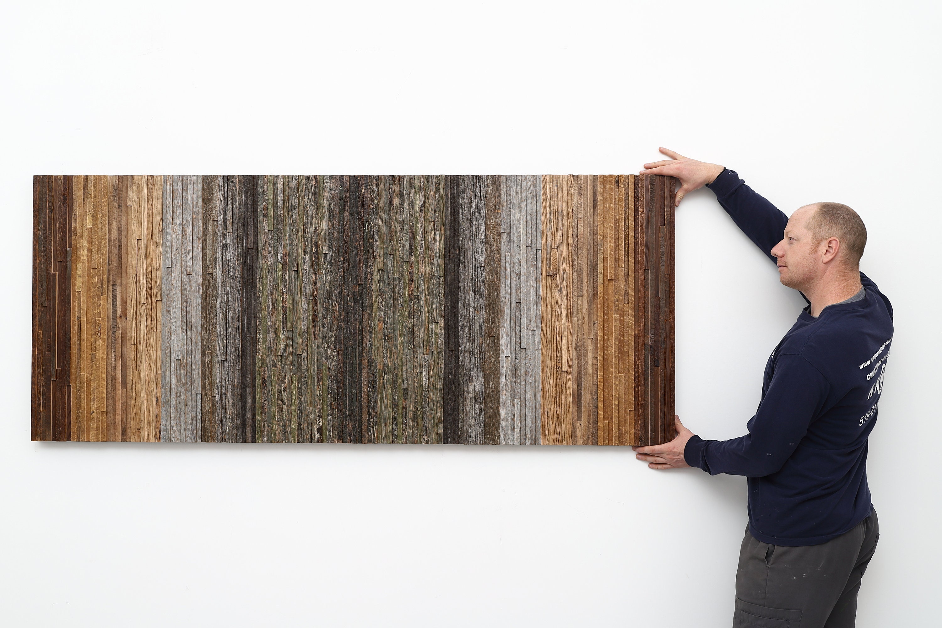 Gradient Moss Series Reclaimed Wood Wall Art Large Wall Art - Etsy Canada