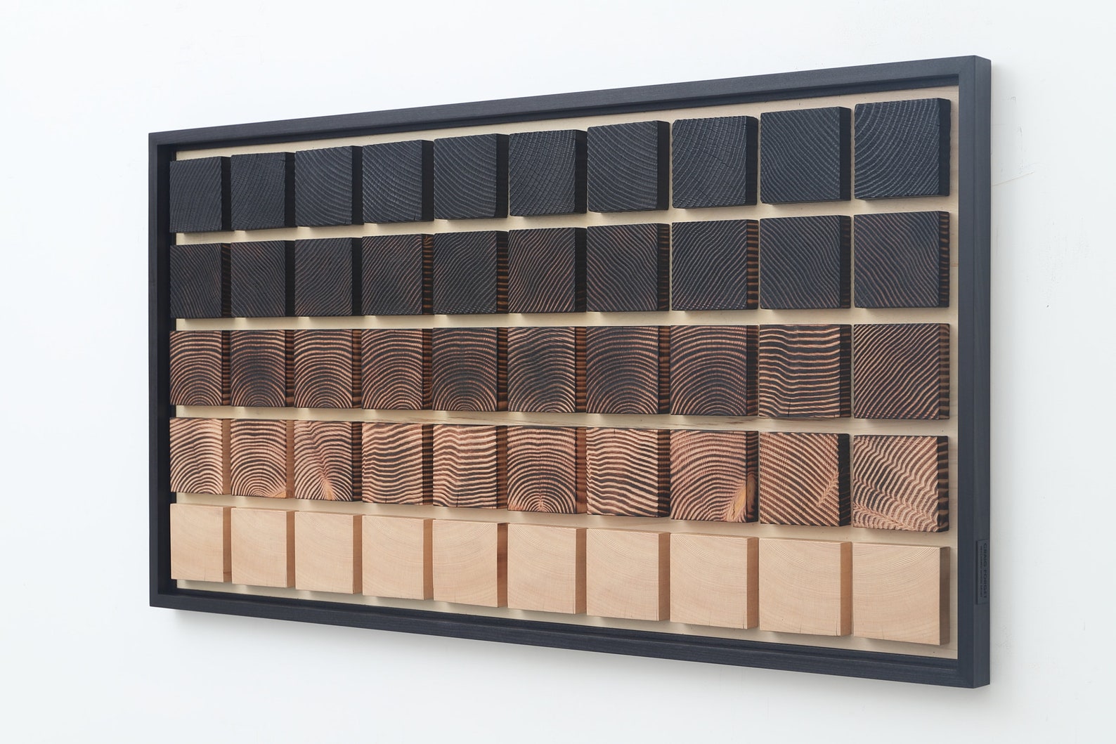 Gradient Shou Sugi Ban Artwork Wood Wall Art Modern Wood | Etsy