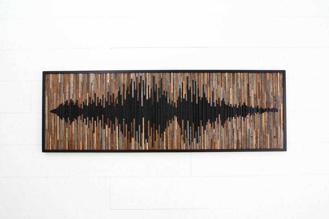 Soundwave Wood Sculpture Abstract Sound Wave Wall Art - Etsy