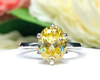 Canary Yellow Ring - Etsy