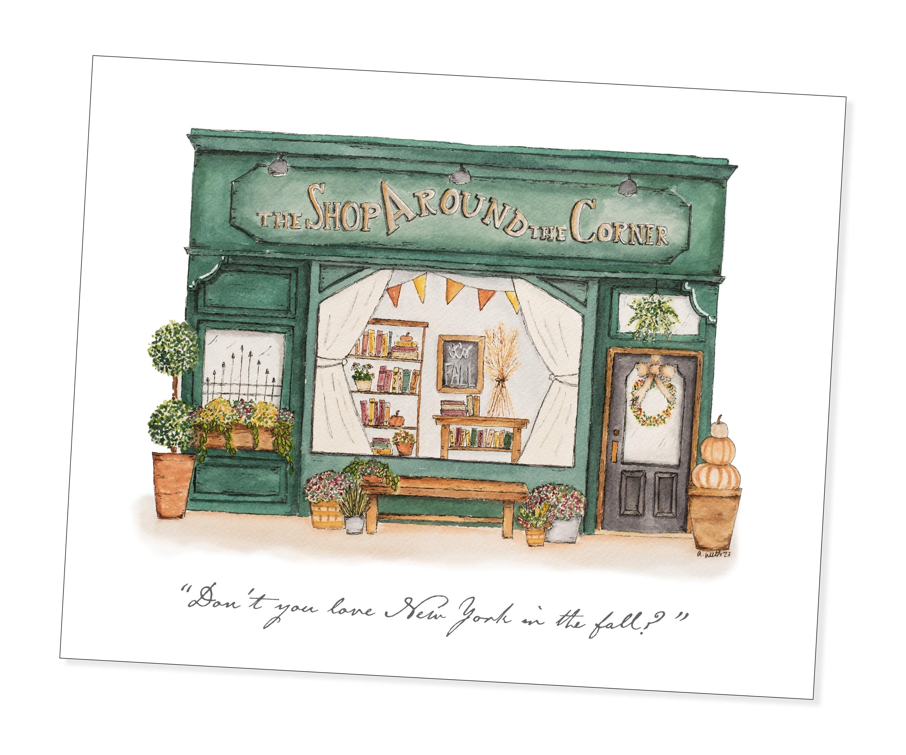 Shop Around the Corner Quote Wall Art Giclee | New York in Fall | You ...